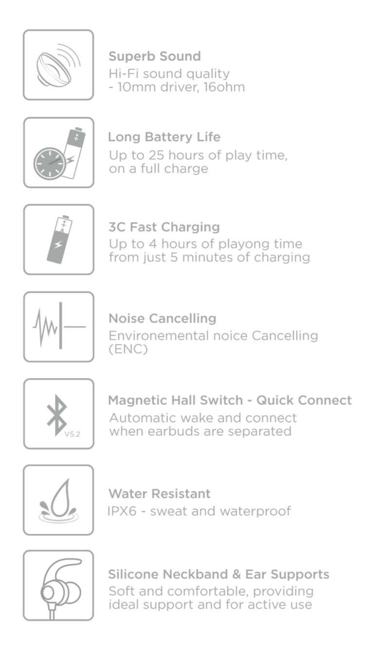 RED-E Active Bluetooth Earbuds - Stemar Security Systems