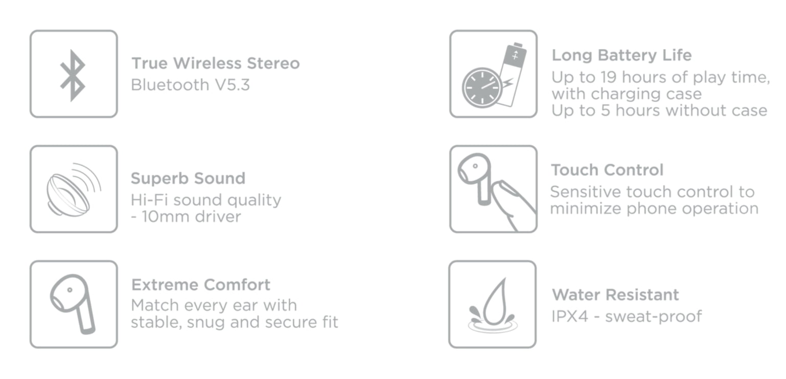 RED-E Comfort Wireless Earbuds - Stemar Security Systems