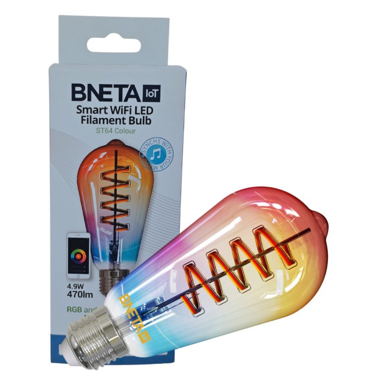 BNETA IoT Smart WiFi LED Filament Bulb ST64-FC - Stemar Security Systems